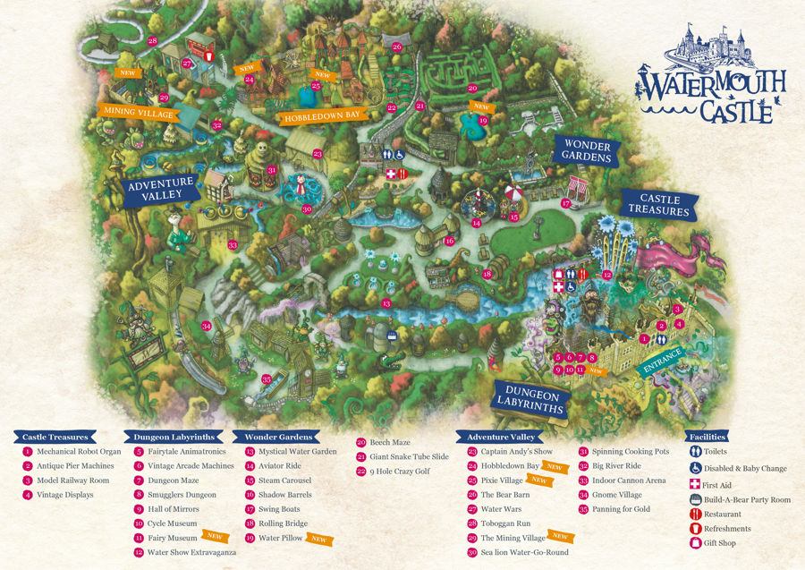 Map of Watermouth Castle